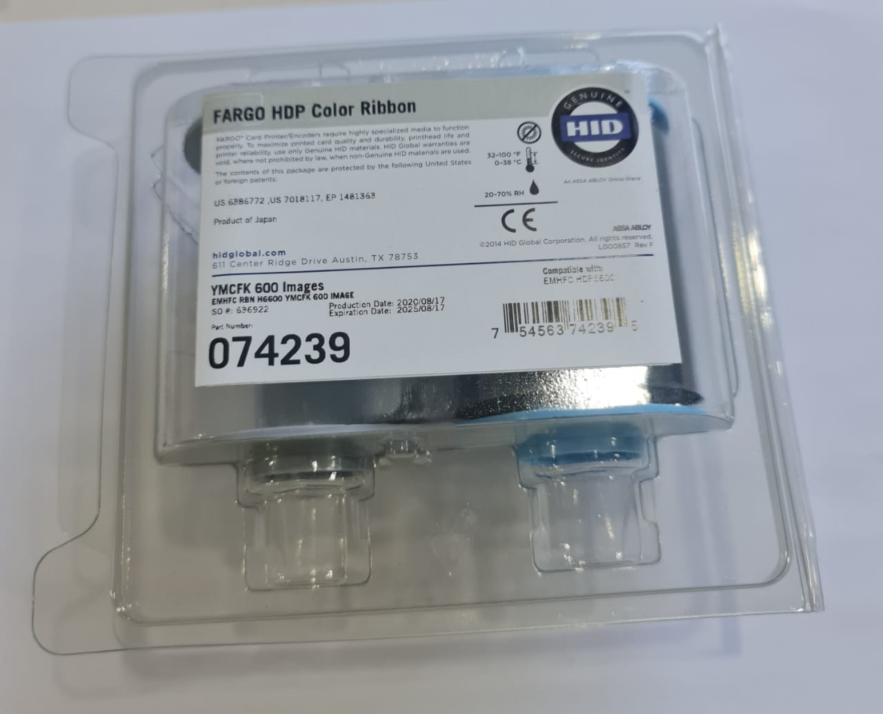 HID Fargo YMCFK 5 Panel Color Ribbon for HDP 6600 (HFC Model)